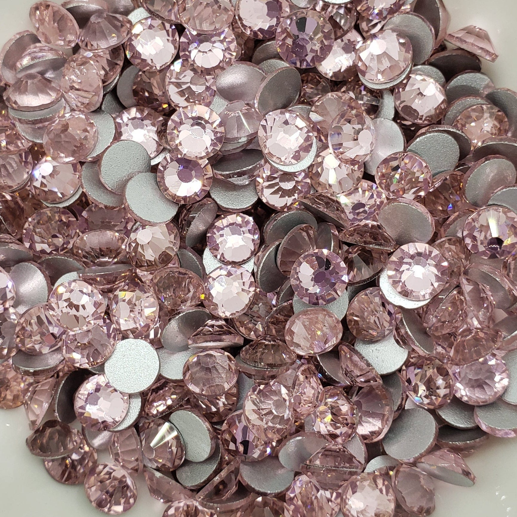 Light Rose Rhinestones | KiraKira Glass Flatbacks | CrystalNinja